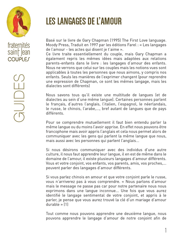 Les Langages de L Amour | PDF
