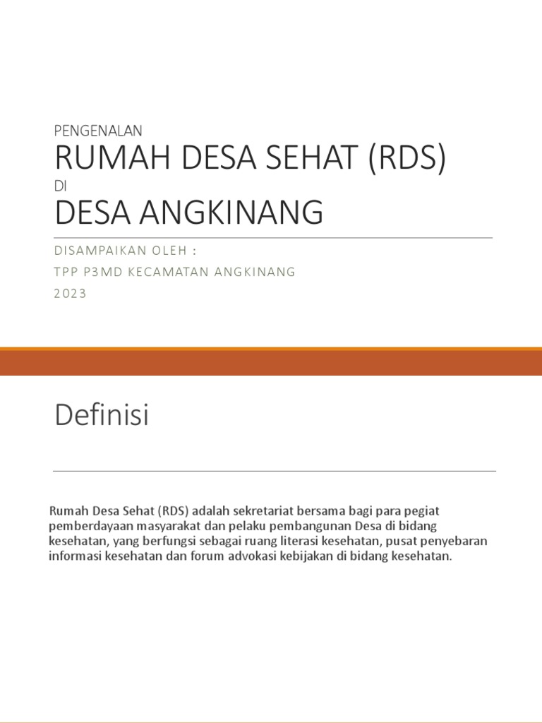 Rumah Desa Sehat | PDF