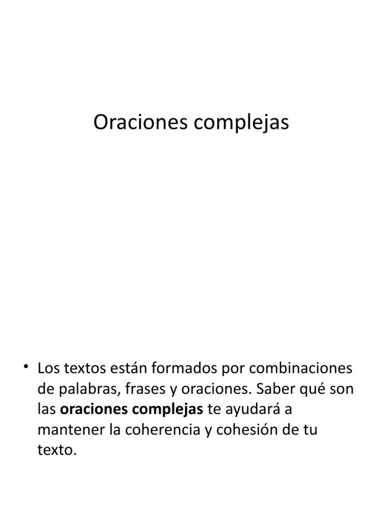 8° Básico oraciones complejas. | PDF