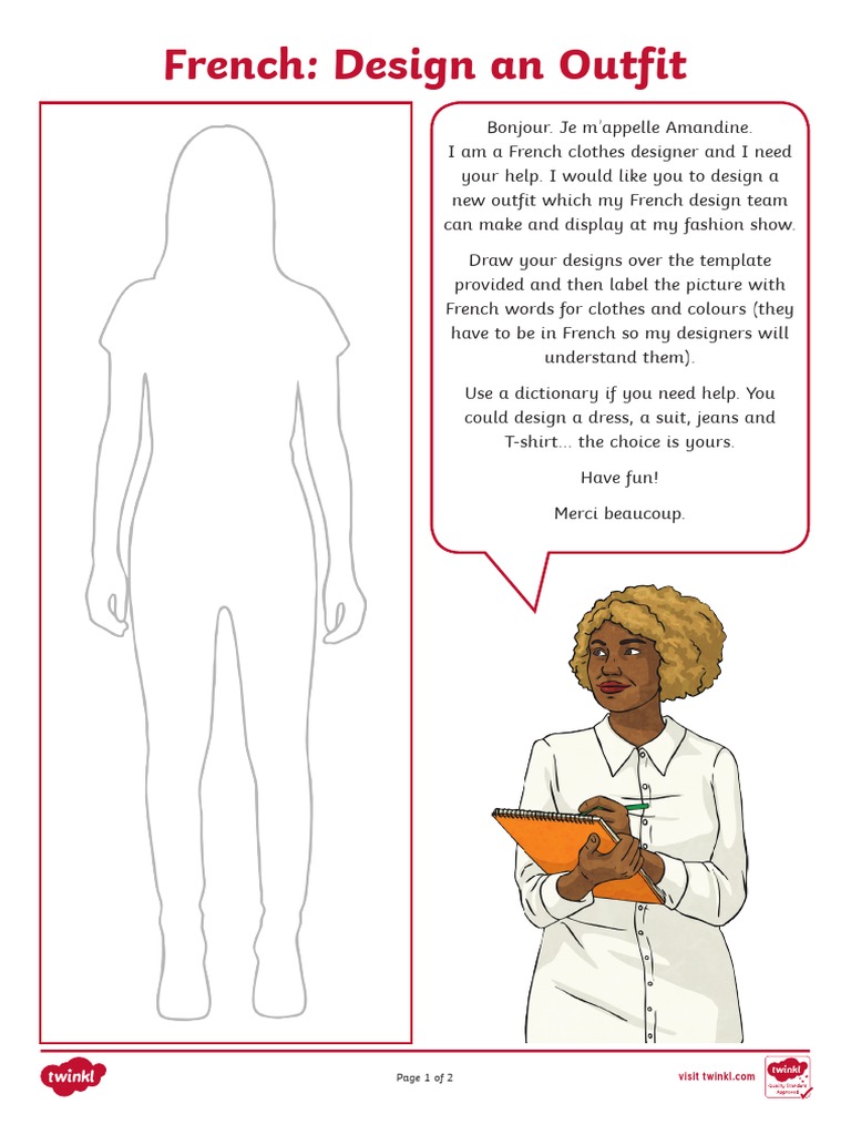 Design An Outfit Activity Sheet | PDF