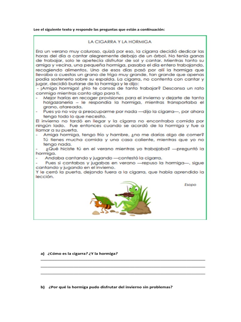 FÁBULA | PDF | Juegos y actividades | Hogar, jardinería y bricolaje