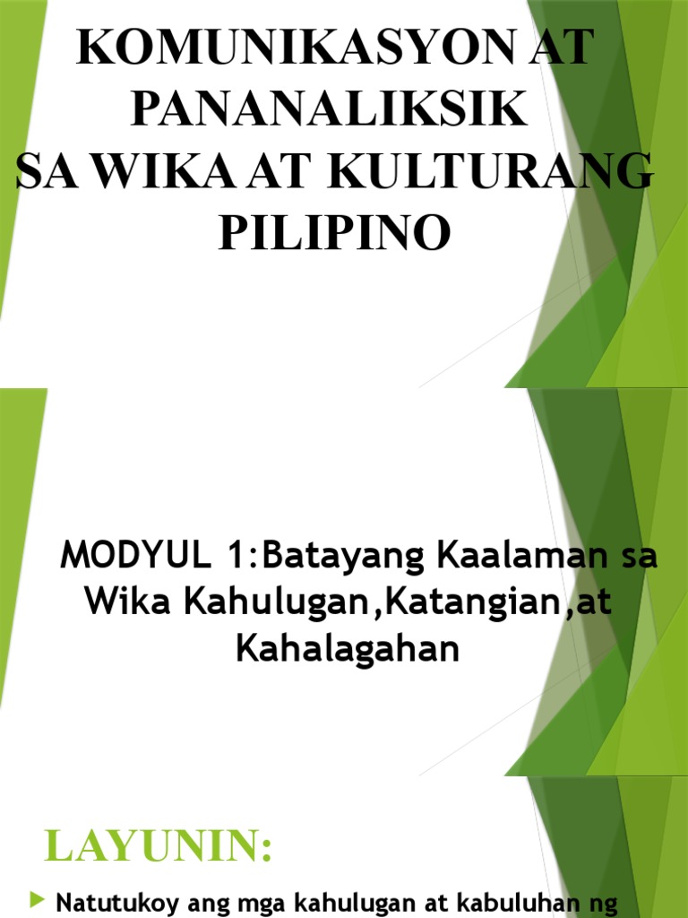 Komunikasyon at Pananaliksik Module 1 | PDF