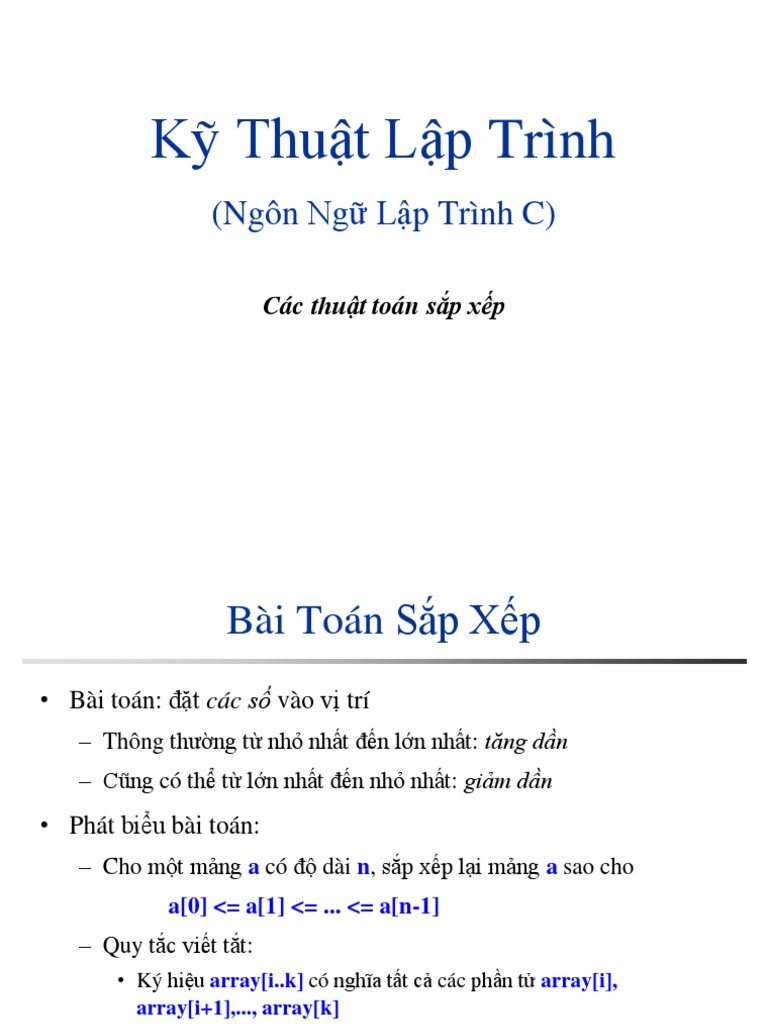 10 Cac Thuat Toan Sap Xep | PDF