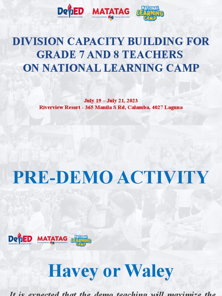 NLC - Pre-Demo Activity | PDF
