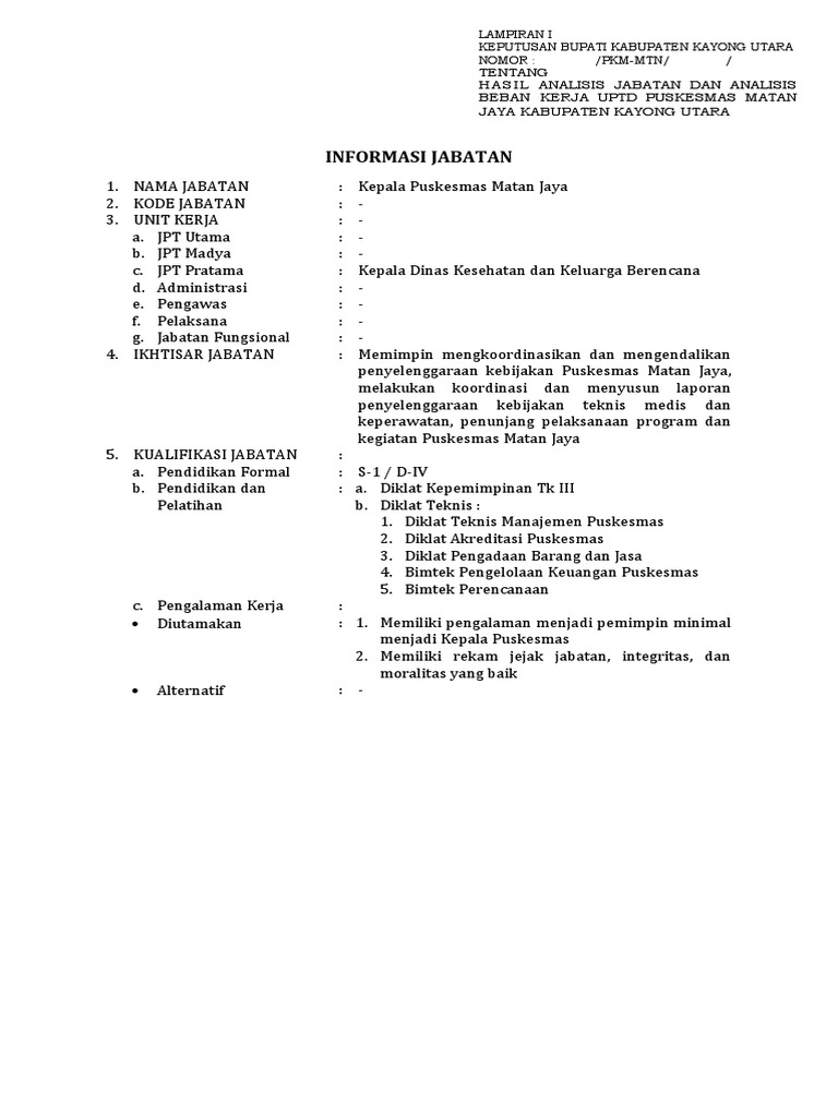 Anjab Kapus Matan Jaya 2022 | PDF