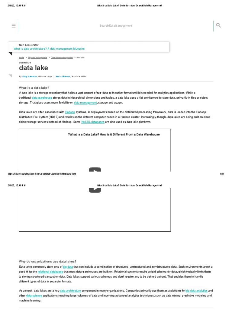 Understanding Data Lakes Explained | PDF | Cloud Computing | Analytics