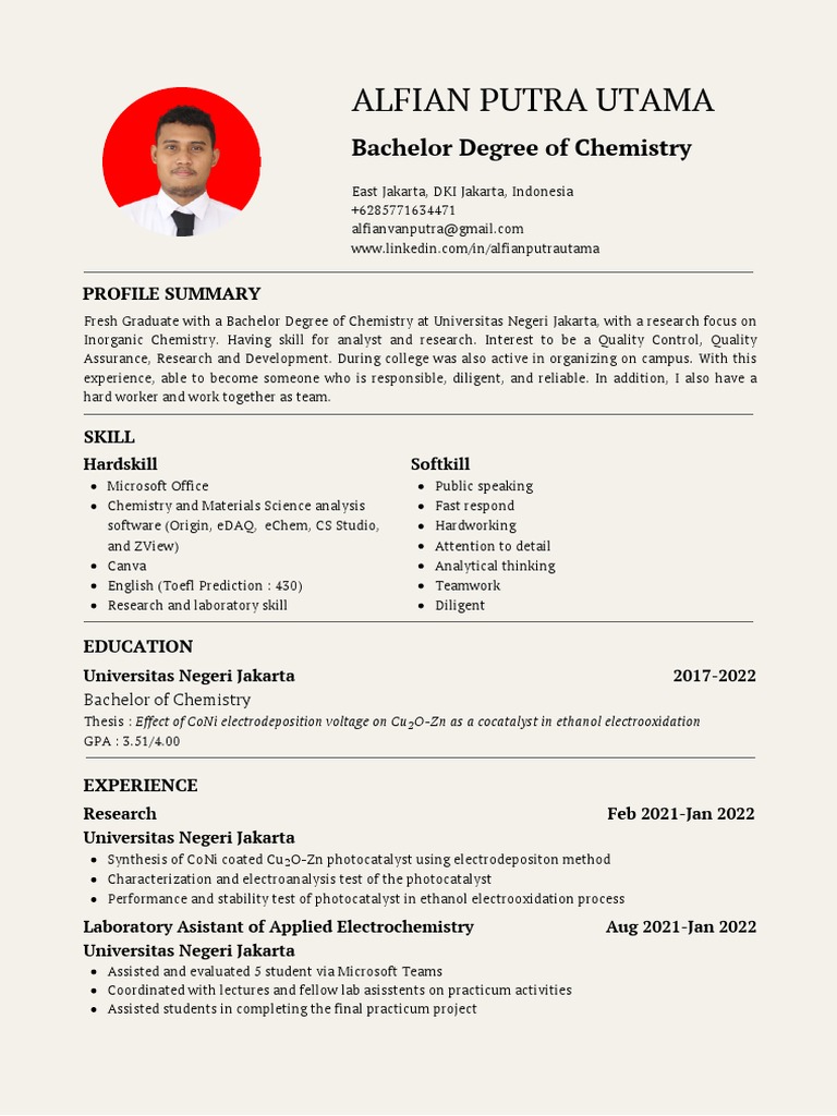 CV - Alfian Putra Utama | PDF | Technology & Engineering