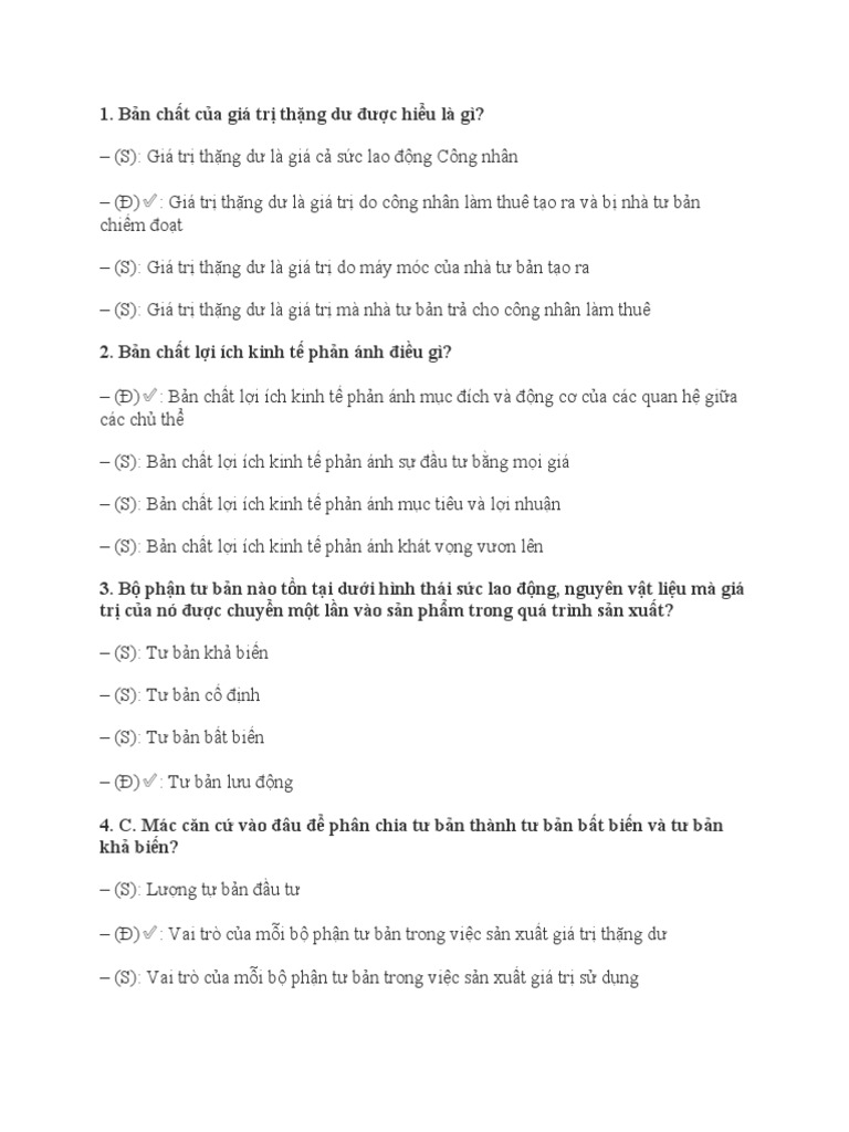 Kinh Te Chinh Tri Mac Lenin Eg43 Ehou | PDF