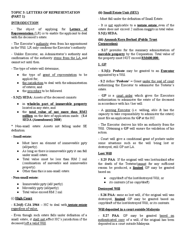 Topic 3: Letters of Representation (Part 1) | PDF