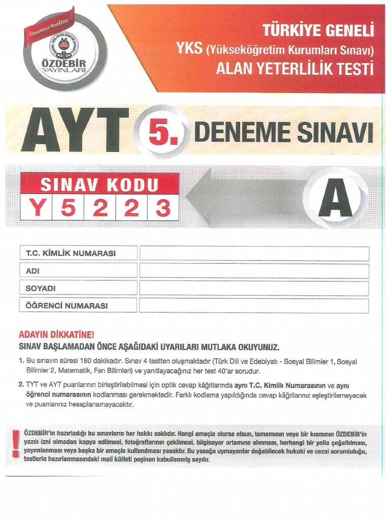 Ozdebi̇r Ayt-5 | PDF