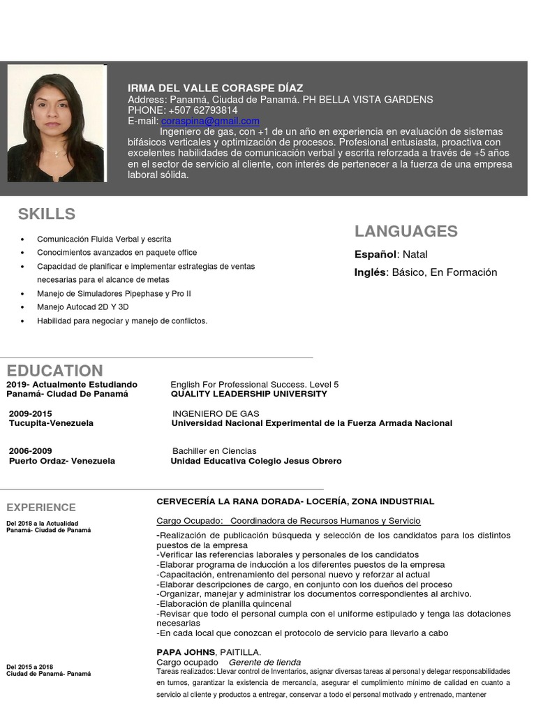 CV IRMA 2021.cleaned | PDF | Business | Calidad (comercial)