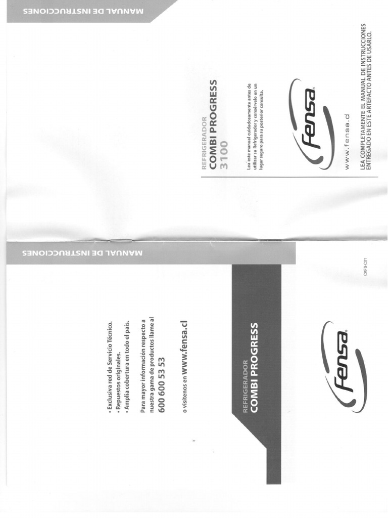 Manual de Uso - Refrigerador Combi Progress 3100 | PDF