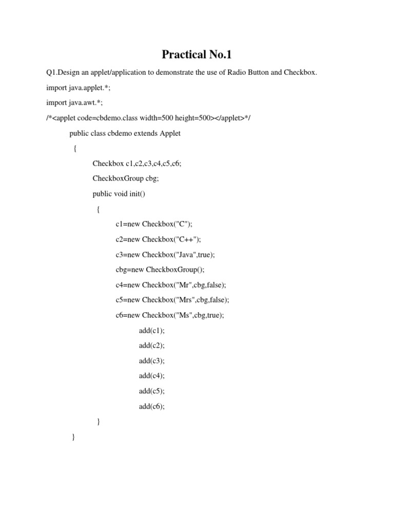 Ajp Practical1 | PDF