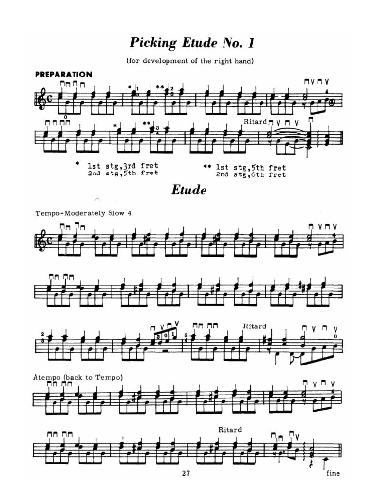 Berklee Picking Etude 1 | PDF