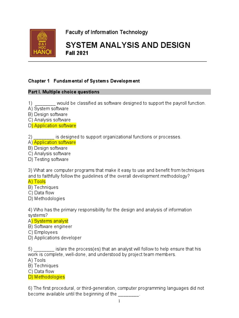 CH01 Tutorial Student | PDF
