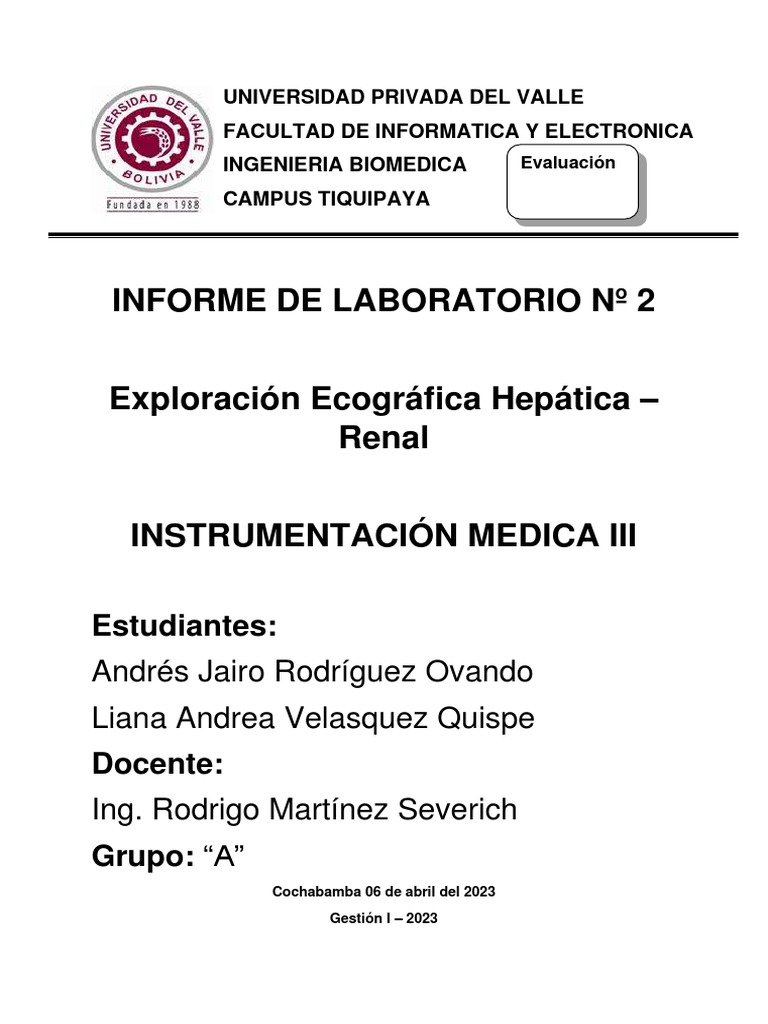 Informe 2 Instrumentación Medica | PDF