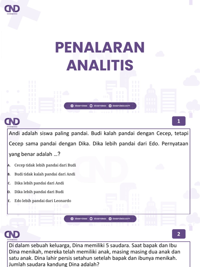 Penalaran Analitis | PDF