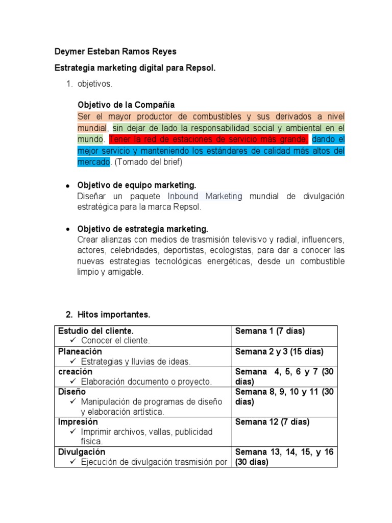 Estrategia Marketing Digital para Repsol (Reparado) | Descargar gratis ...