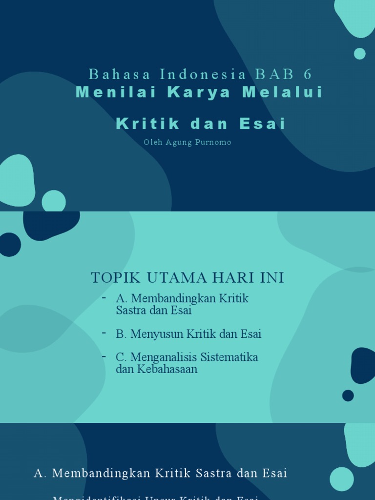 Kritik Dan Esai SMA Sederajat Kelas XII | PDF