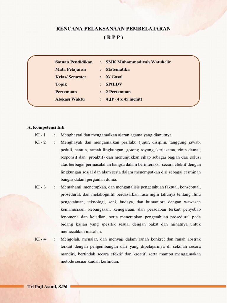 Tri Puji Astuti - Set 4 - RPP | PDF