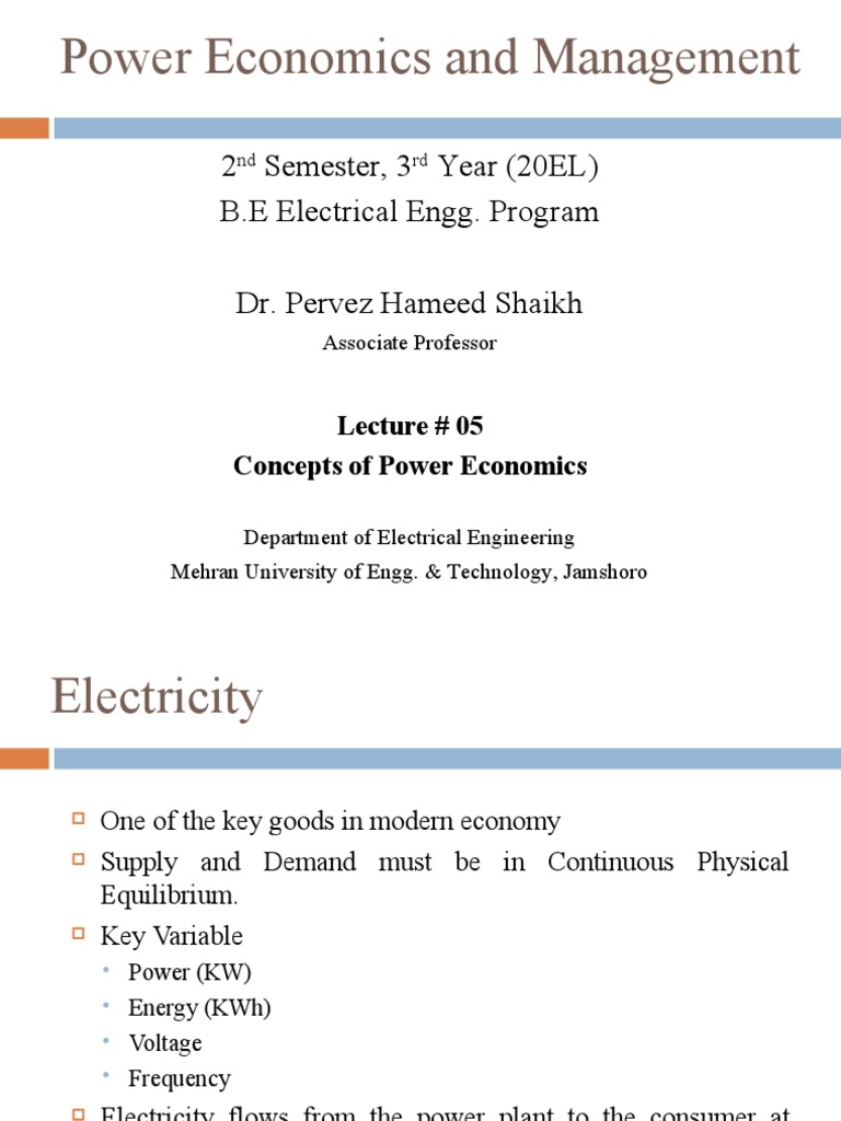 Lect-05 Concepts of Power Economics | PDF Lect-05 Concepts of Power Economics | PDF