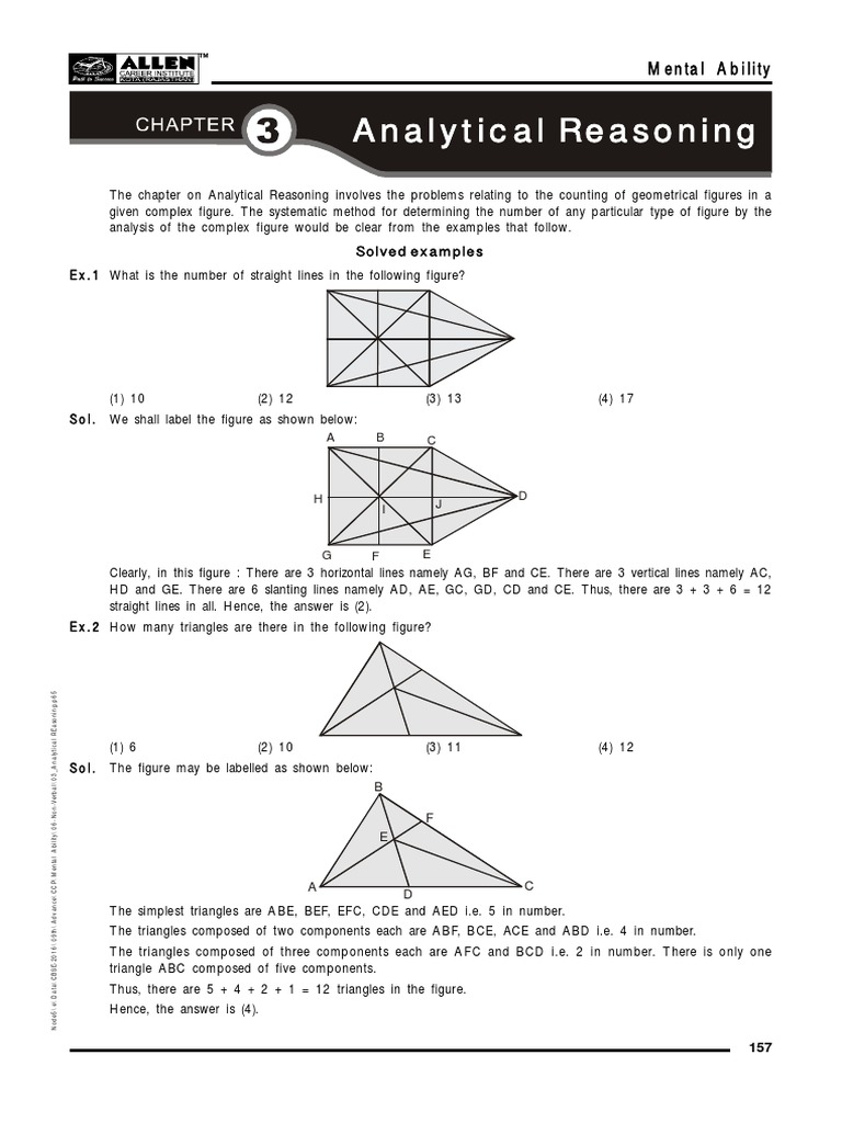 Analytical Reasoning for Class IX | PDF