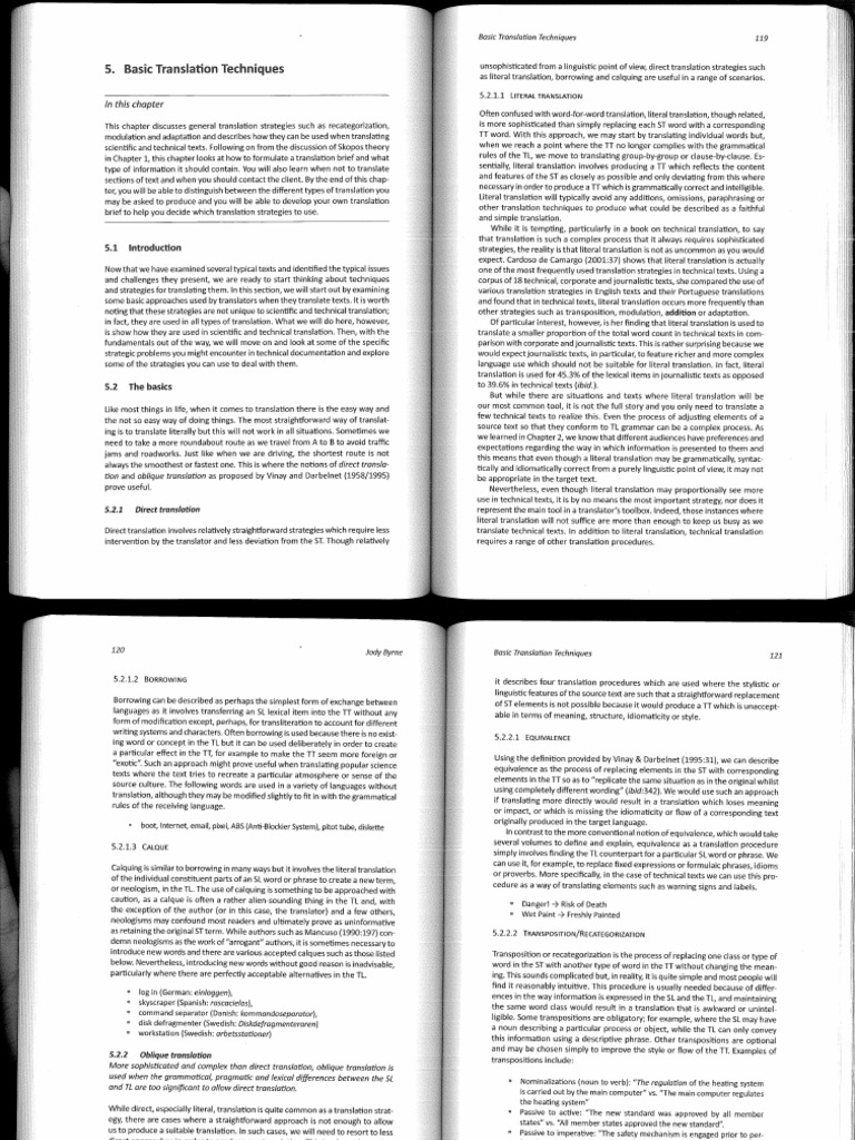 Translation Techniques - Byrne | PDF Translation Techniques - Byrne | PDF