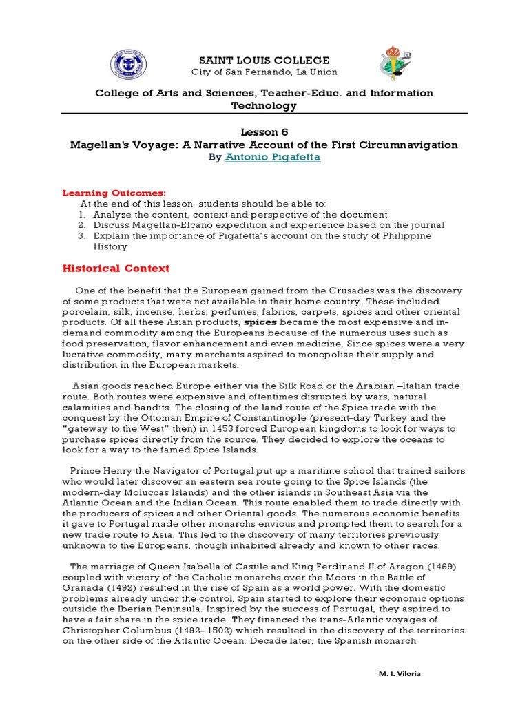 Lesson 6 Magellan's Voyage | PDF