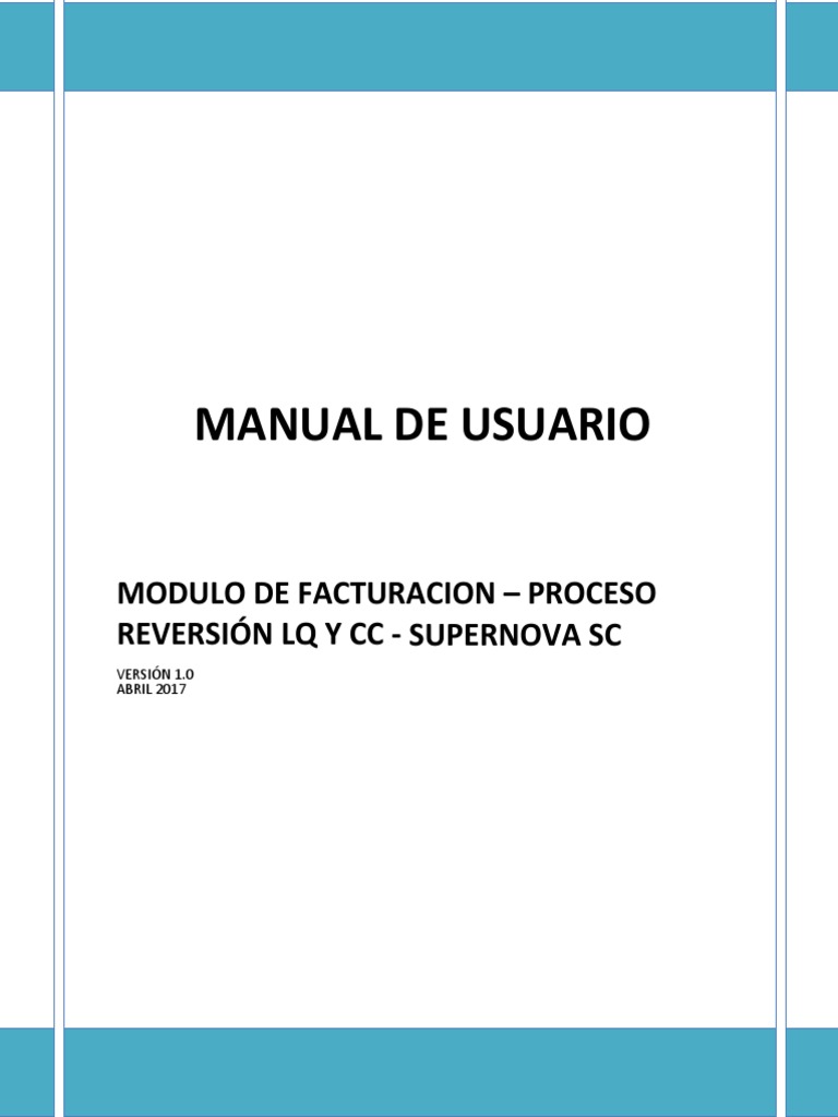 Manual de Usuario Reversión LQ y CC | PDF | Informática | Ingeniería ...