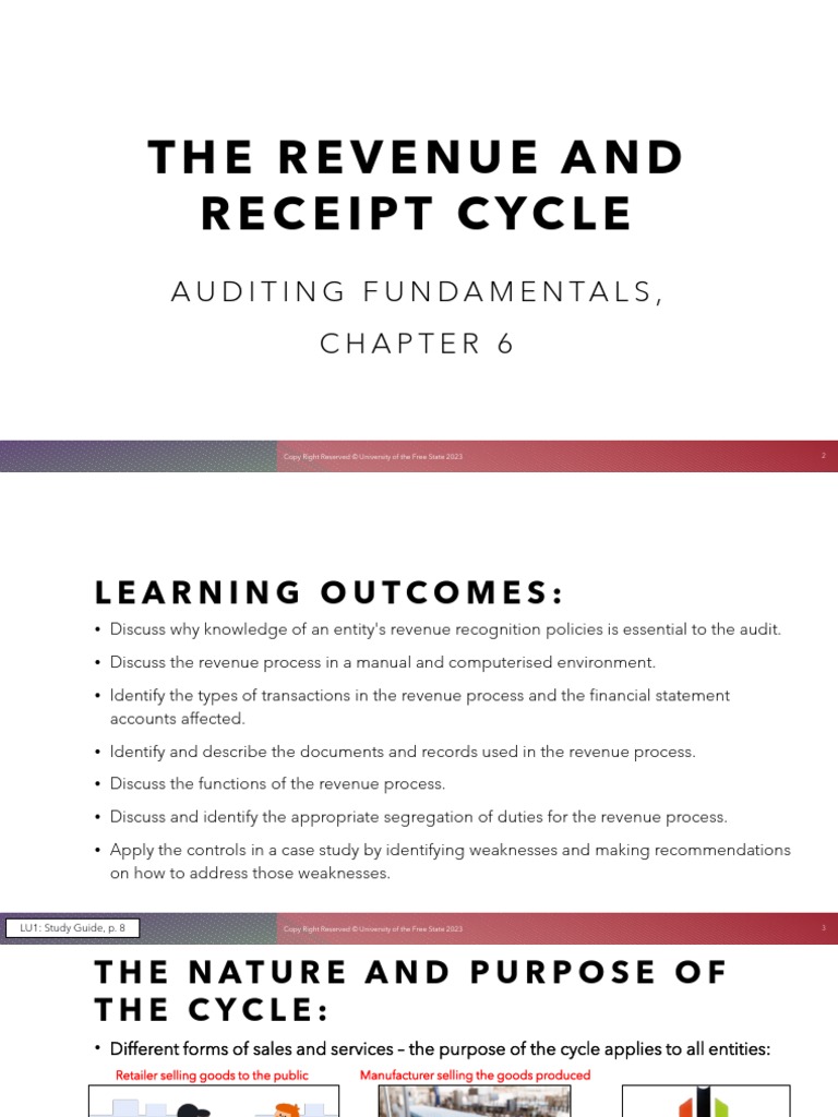 LU1 - Revenue and Receipts Cycle | PDF | Receipt | Revenue