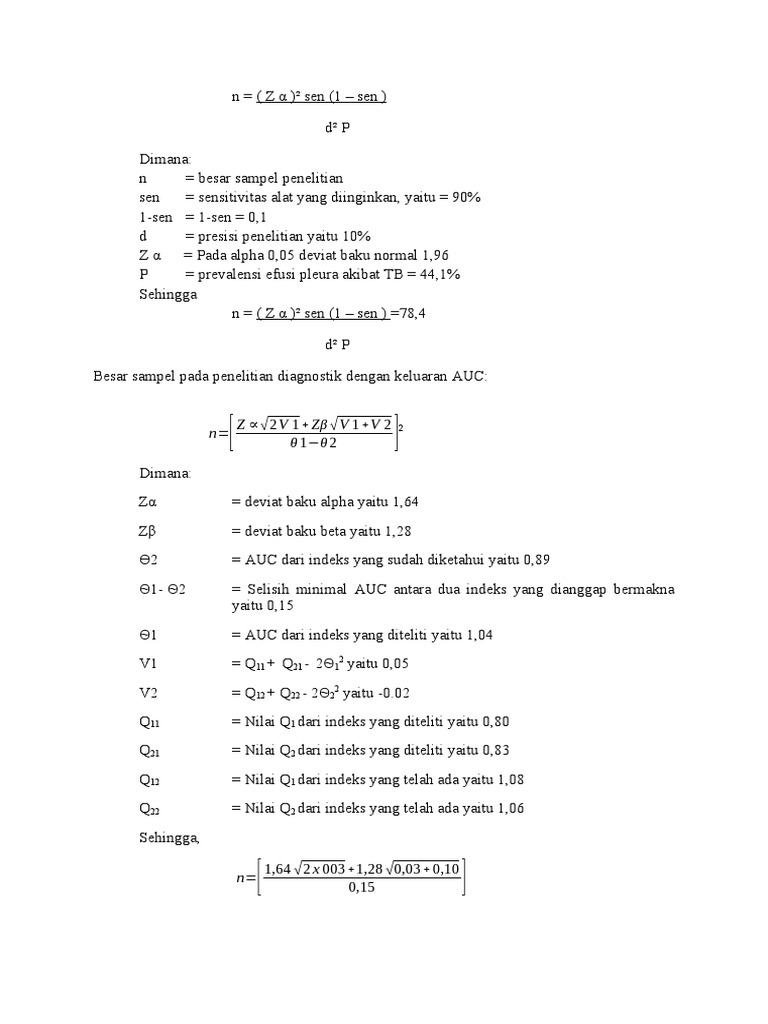Rumus Auc | PDF