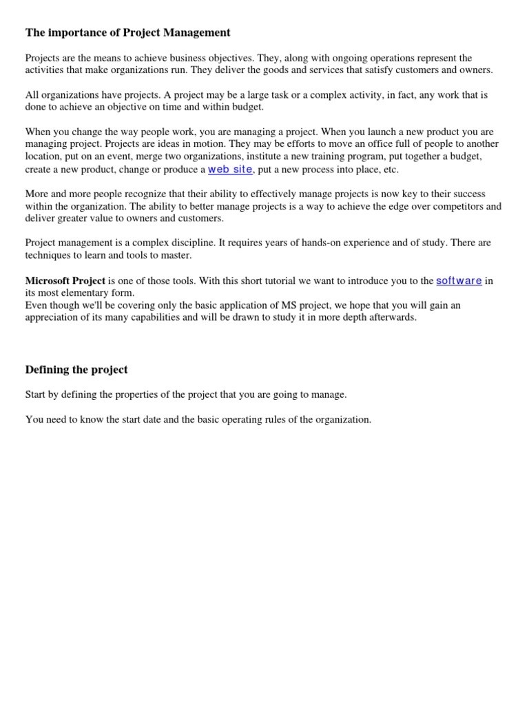 The Importance of Project Management | PDF | Systems Engineering ...