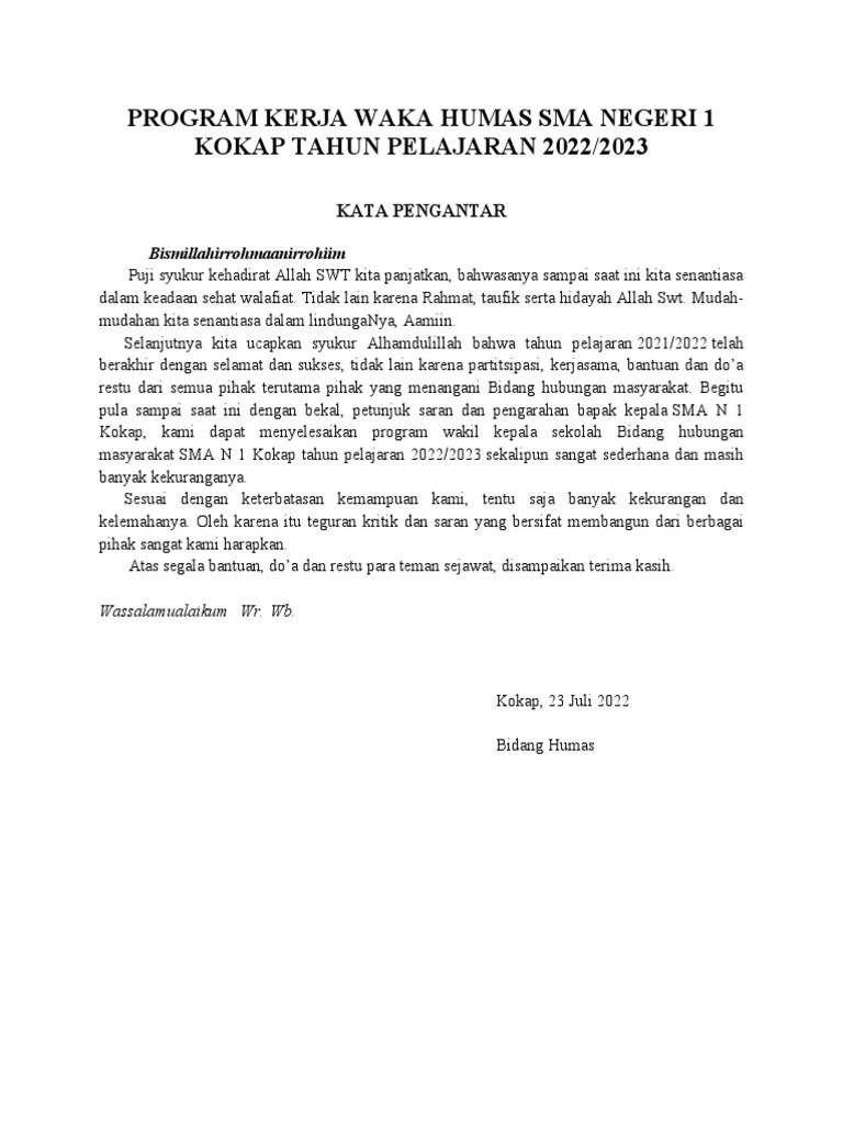 Program HUMAS 2022 Dulu | PDF | Karier & Perkembangan