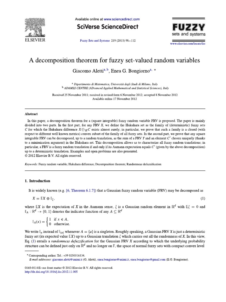 Decomposition Theorem | PDF