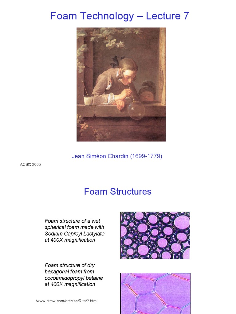 Lecture 7 Foam Technology | PDF | Foam | Phase (Matter)