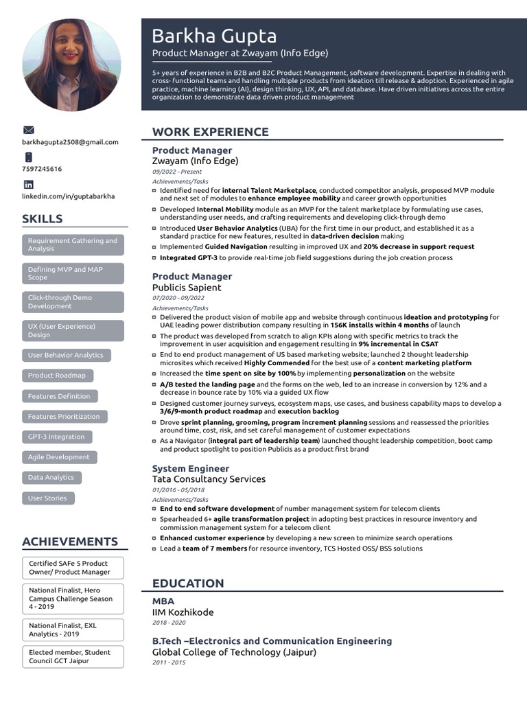 Barkha Gupta CV | PDF Barkha Gupta CV | PDF
