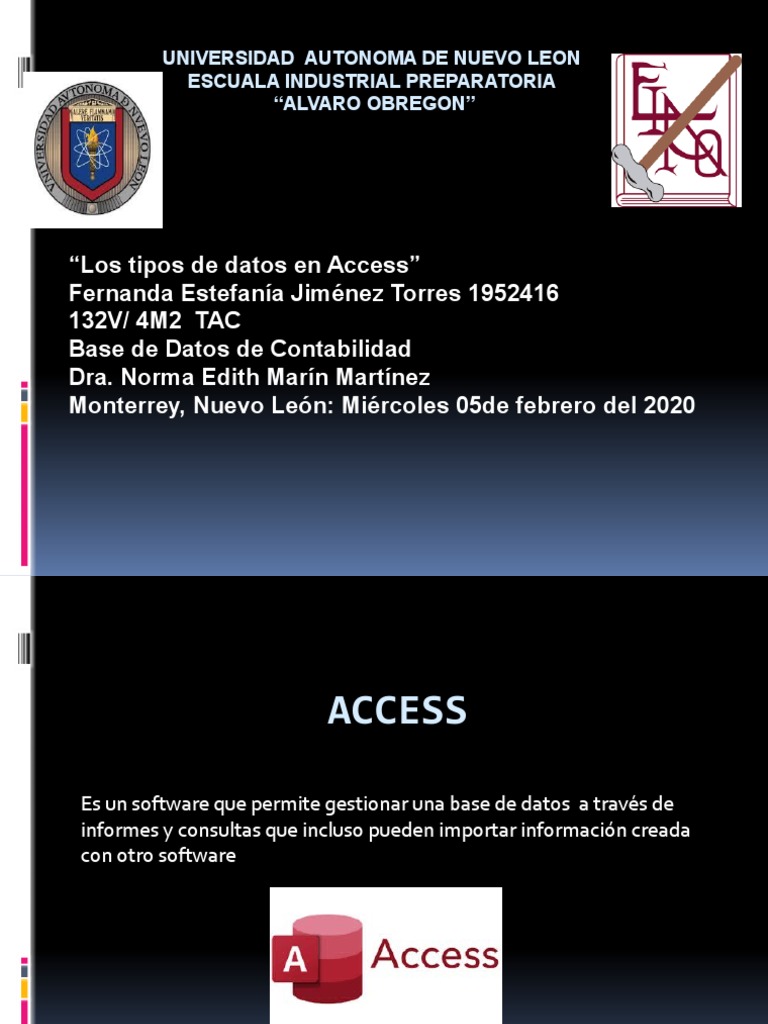 BASE DE DATOS Tipos de Datos | PDF | Bases de datos | Hipervínculo