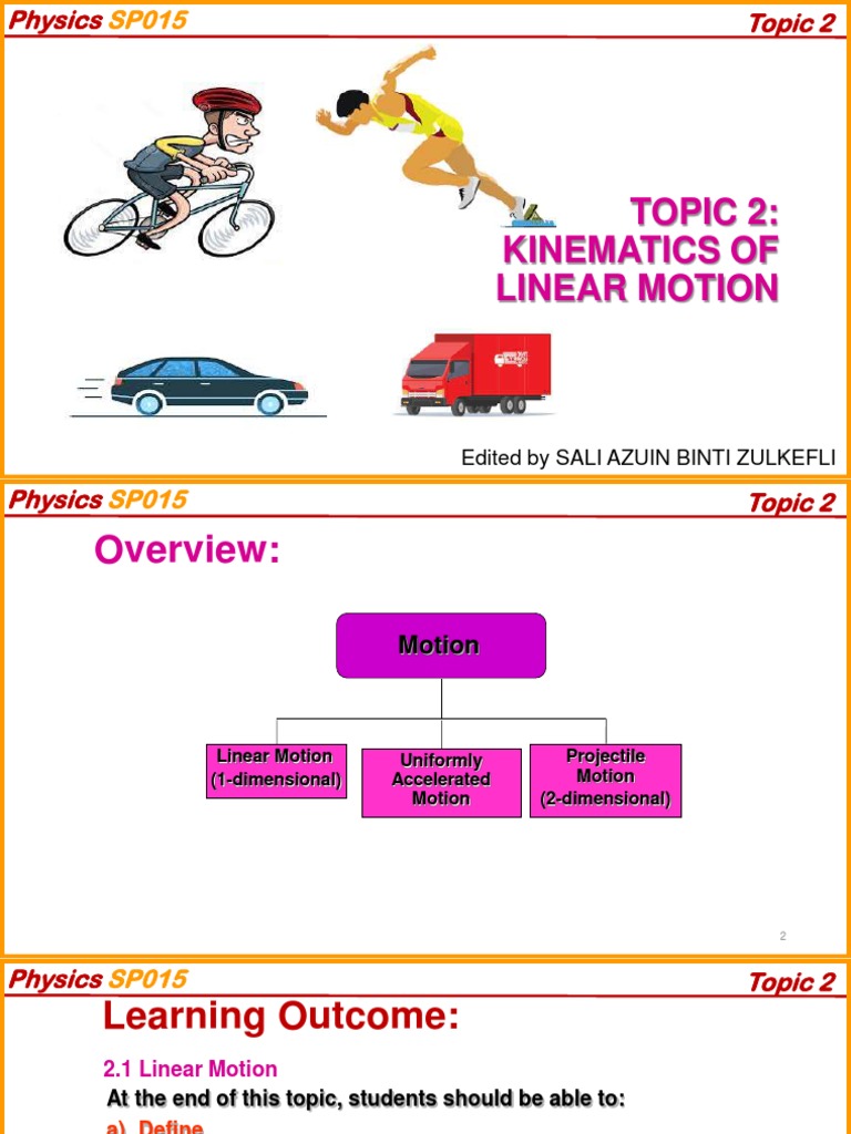 Sp015 Nota Fizik Topic 2 | PDF | Velocity | Acceleration