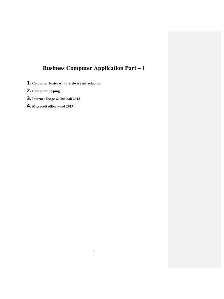 BCA Part - 1 Final Book | PDF | Computer Data Storage | Dvd