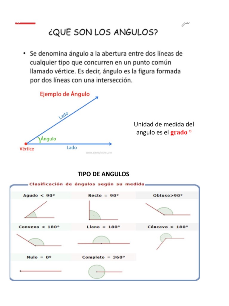 Matemática Angulos 6to básico | PDF