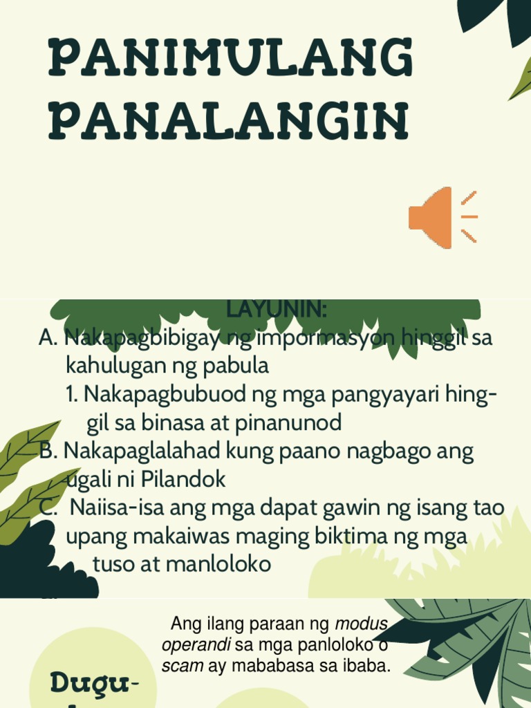 Natalo Din Si Pilandok | PDF