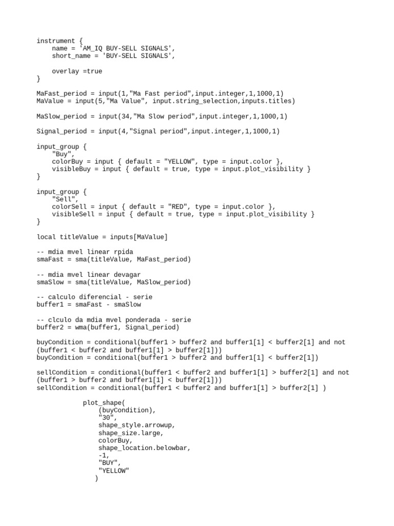 Am - Iq Buy-Sell Signals | PDF