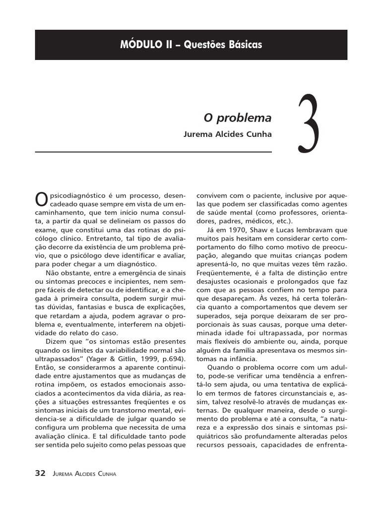 Cap 3 Psicodiag V - Problema | PDF