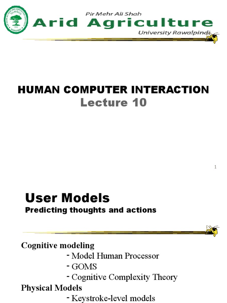 Lecture 10 Pdf Human Computer Interaction Usability