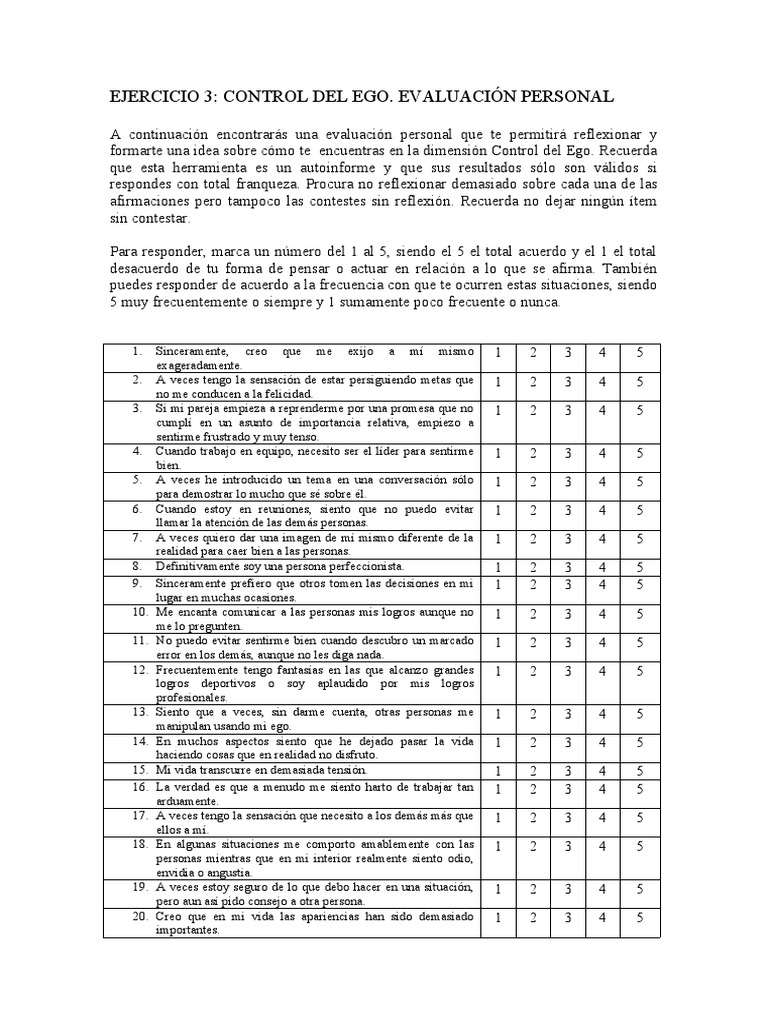 Evaluación de Control Del EGO - Enviar | PDF
