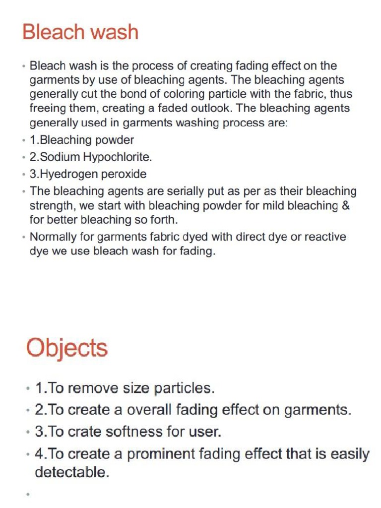 Bleach Wash | PDF