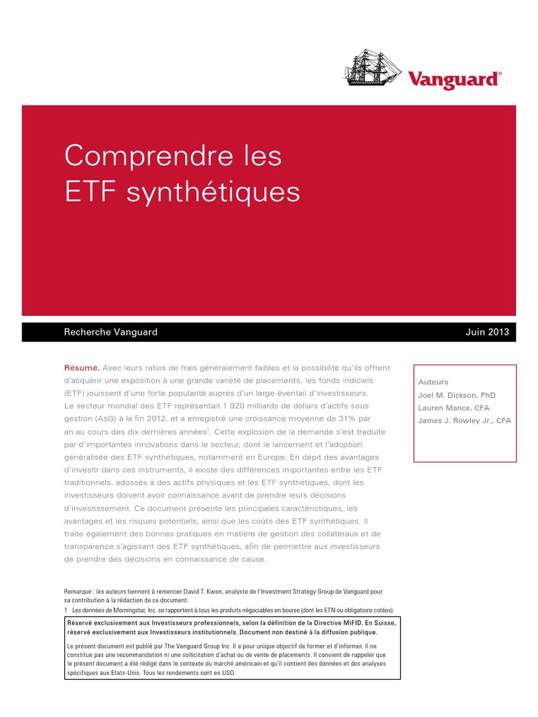 Understanding Synthetic Etfs | PDF