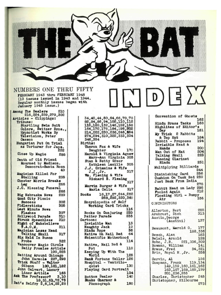 The Bat Magazine Issues 01 - 50 | PDF