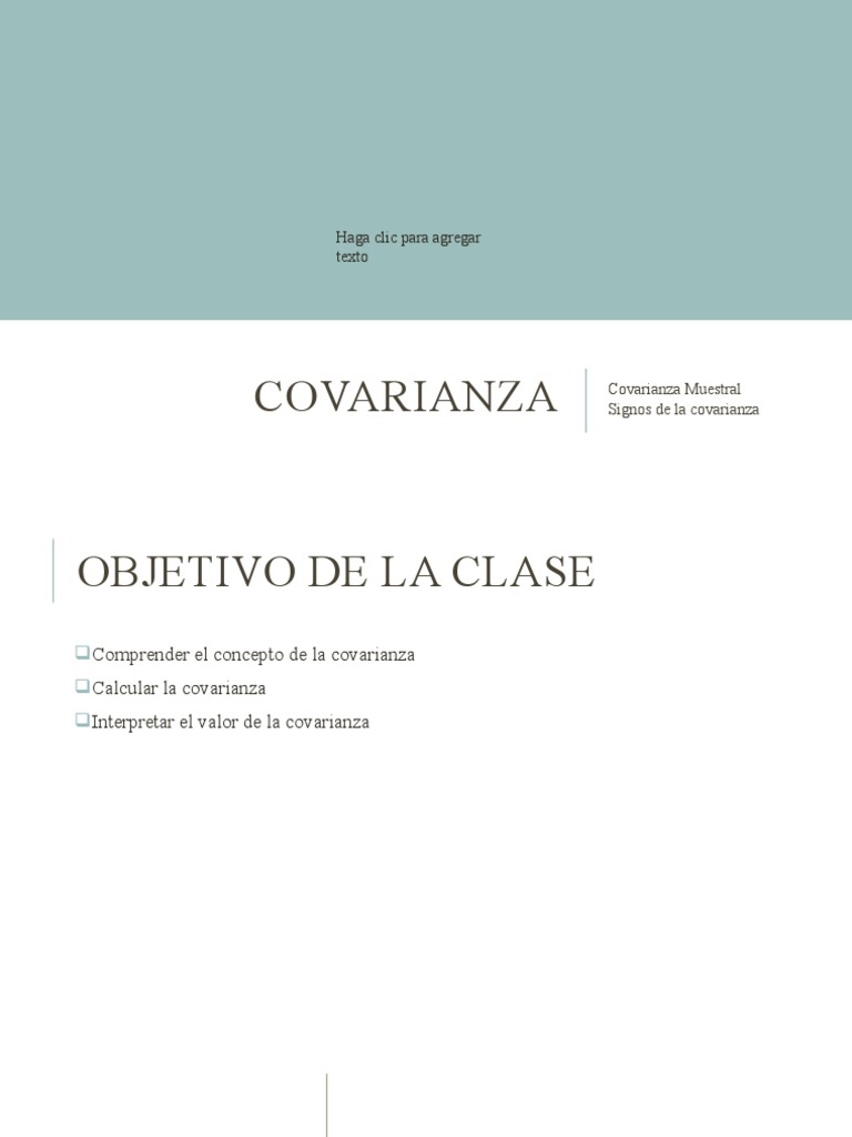 Covarianza | PDF