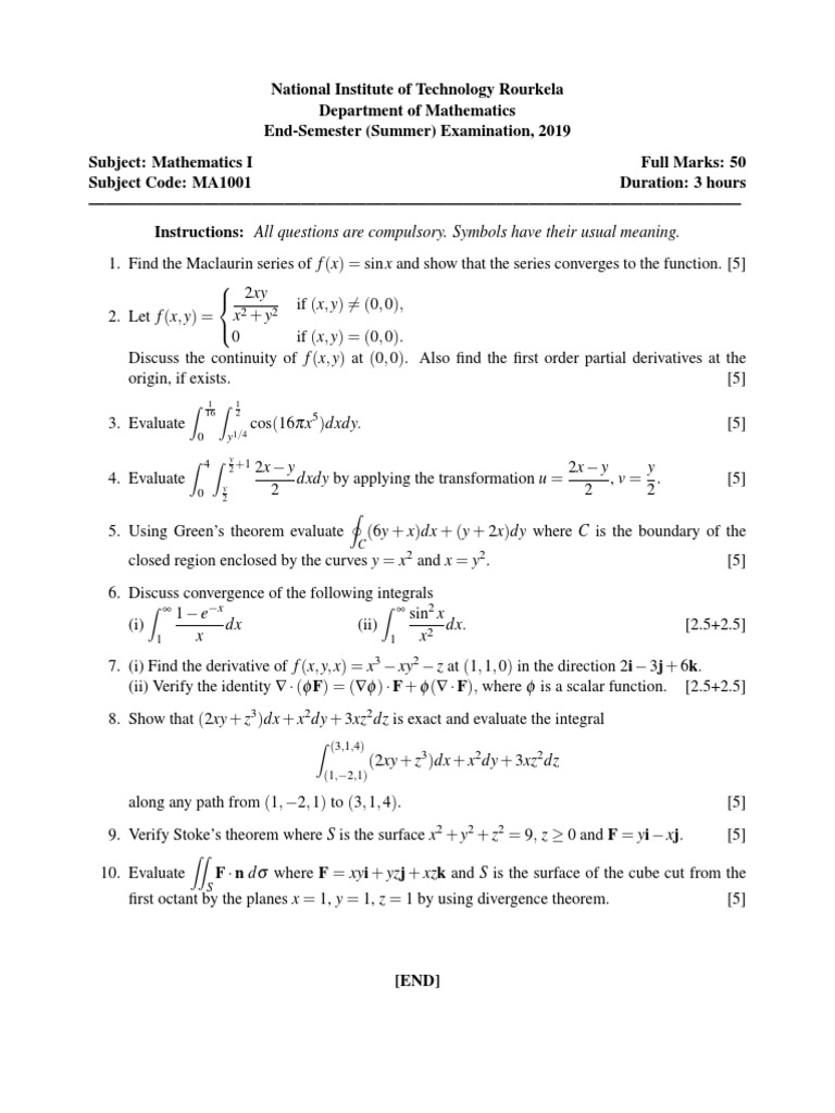 Ma1001 5 | PDF | Mathematical Relations | Mathematical Analysis